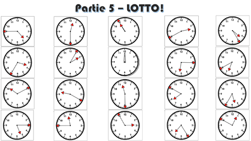 French: Telling the time: Part 5: The full hour | Teaching Resources