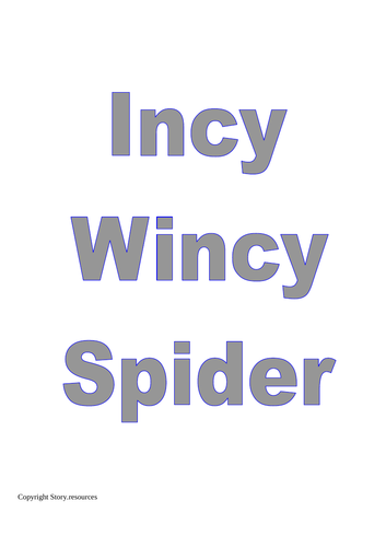 INCY WINCY SPIDER EYFS NURSERY RHYMES LITERACY | Teaching Resources