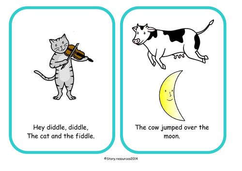 HEY DIDDLE DIDDLE NURSERY RHYME RESOURCES LETTERS AND SOUNDS PHASE 1 ...