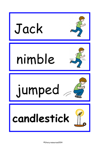 JACK BE NIMBLE NURSERY RHYME EYFS LETTERS AND SOUNDS PHASE 1 | Teaching ...