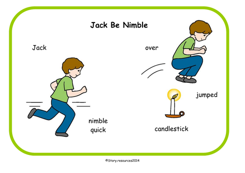 JACK BE NIMBLE NURSERY RHYME EYFS LETTERS AND SOUNDS PHASE 1 | Teaching ...