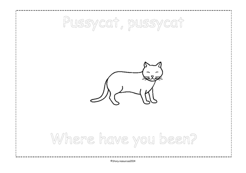 PUSSY PUSSY CAT NURSERY RHYMES EYFS LETTERS AND SOUNDS PHASE 1 ...