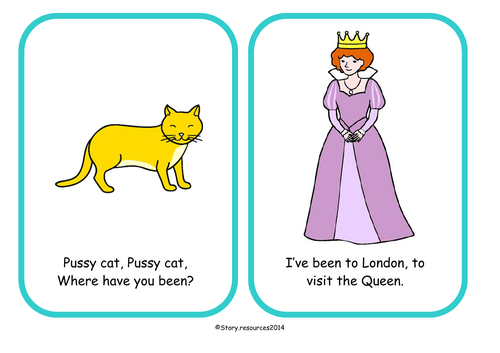 PUSSY PUSSY CAT NURSERY RHYMES EYFS LETTERS AND SOUNDS PHASE 1 ...