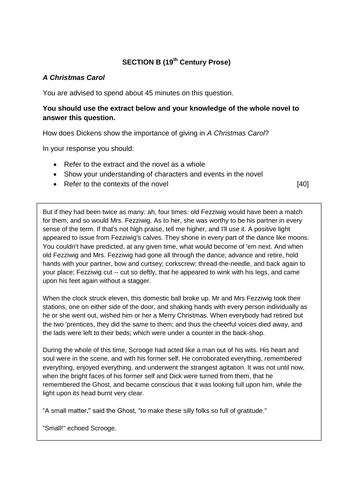 'A Christmas Carol' GCSE Eduqas practice papers | Teaching Resources