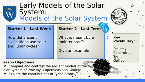 GCSE Astronomy Unit 7 - Early Models of the Solar System | Teaching ...