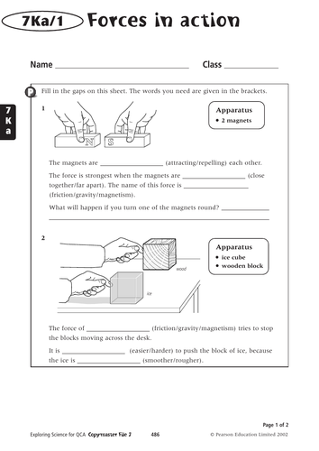 KS3/Year 7 Physics: Identifying forces | Teaching Resources