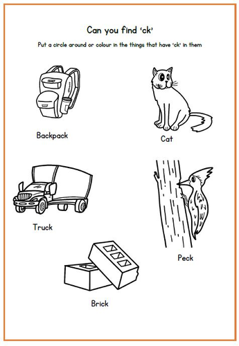 English Phonics- Phase 2 Digraph Workbook (ck) | Teaching Resources
