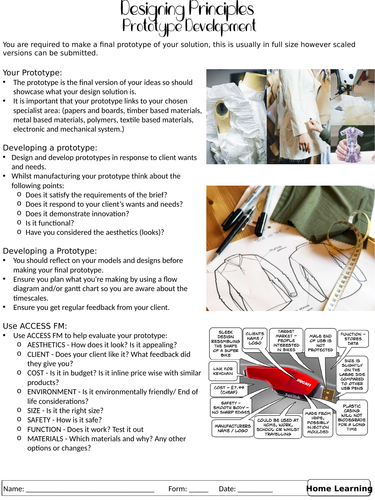 Aqa Gcse Design And Technology Unit 6 Designing Principles Teaching Resources