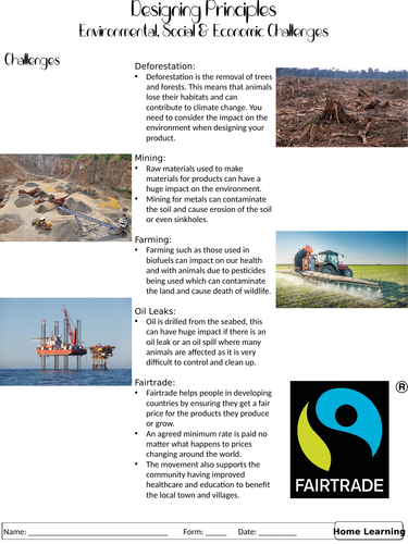 Aqa Gcse Design And Technology Unit 6 Designing Principles Teaching Resources