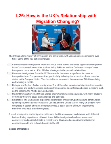 UK Migration | Teaching Resources