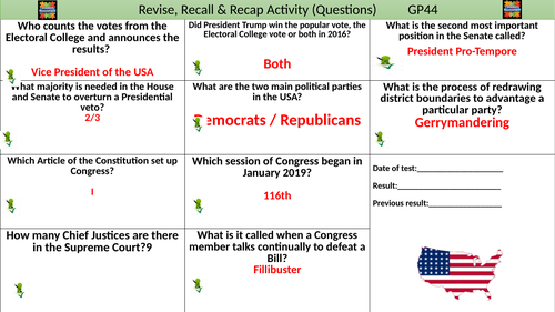 Elections to US Congress (Inc. Mid Term 2022 Review) + practice ...
