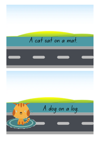 CVC sentence strips | Teaching Resources