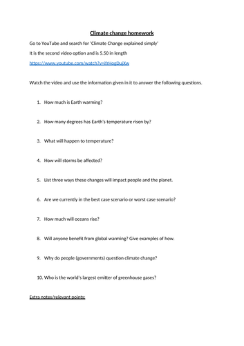 What are the global impacts of climate change? | Teaching Resources