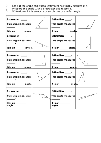 Numeracy Maths Year 4 Planning Angles Protractors Perimeter Area ...