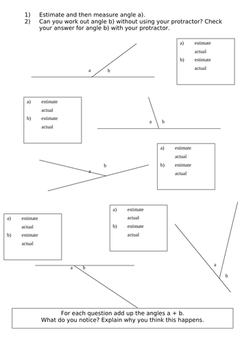 Numeracy Maths Year 4 Planning Angles Protractors Perimeter Area ...