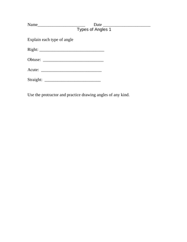 Numeracy Maths Year 4 Planning Angles Protractors Perimeter Area ...