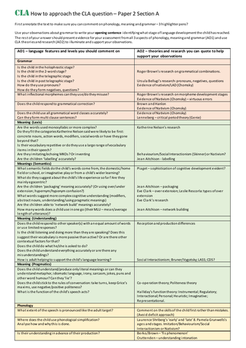OCR A Level English Language Revision - Paper 2 Section A - Child ...