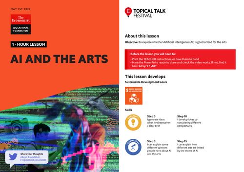 AI lesson: AI and the arts | Teaching Resources