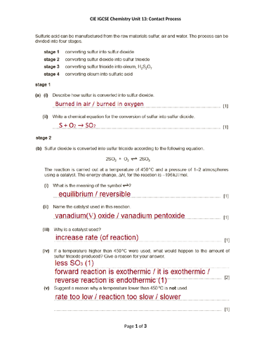 IGCSE Chemistry - Unit 13 Equilibrium | Teaching Resources