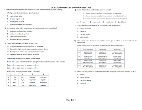 IGCSE Chemistry - Unit 14 Water & Pollution | Teaching Resources
