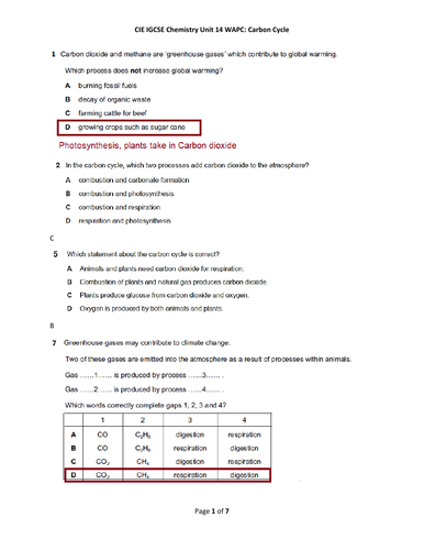IGCSE Chemistry - Unit 14 Water & Pollution | Teaching Resources