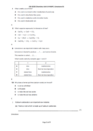 IGCSE Chemistry - Unit 14 Water & Pollution | Teaching Resources