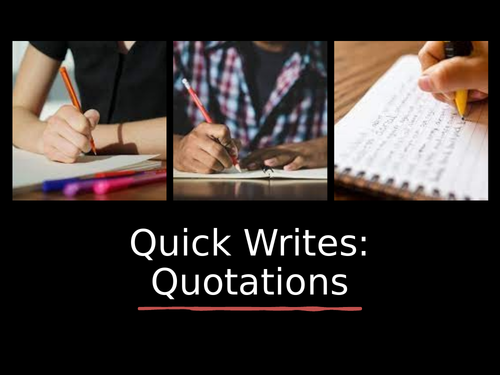 Quick Write PowerPoint Bundle | Teaching Resources