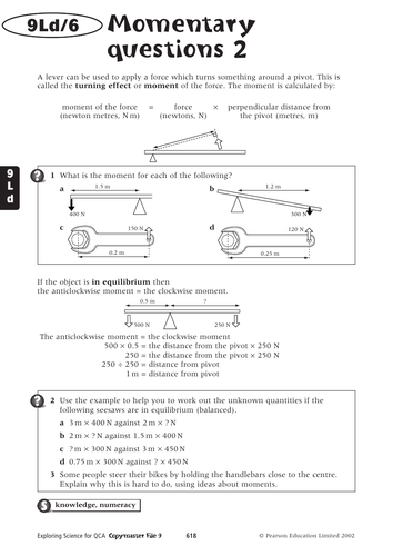 KS3 Physics: Moments | Teaching Resources