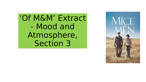 Of Mice and Men Section 3 Mood Extract Question | Teaching Resources