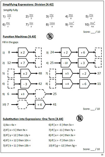 Aiming at Grade 4 - GCSE Maths Revision Workbook | Teaching Resources