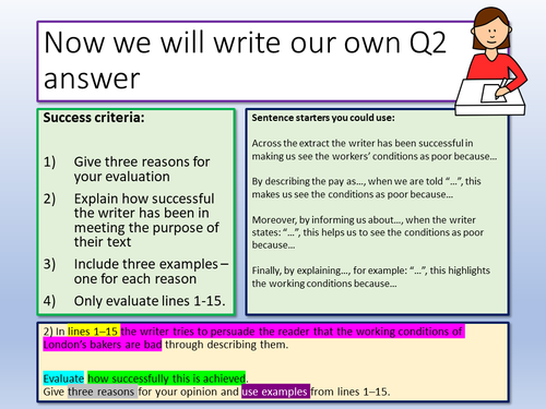 Edexcel English Language 2.0 Paper 1 Q2 | Teaching Resources