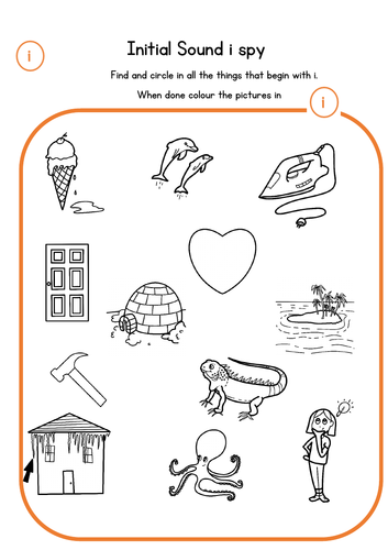 SATPIN Beginning Sounds Colouring Worksheets NO PREP | Teaching Resources
