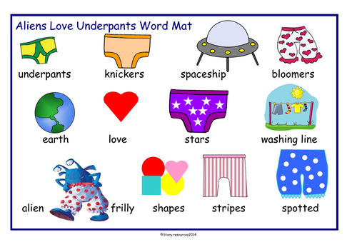 ALIENS LOVE UNDERPANTS LARGE STORY TEACHING RESOURCE SET EYFS LITERACY ...