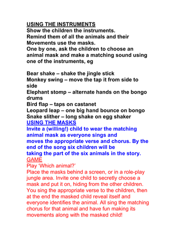 ANIMAL BOOGIE MASKS AND RESOURCE SET EYFS LITERACY KS1 | Teaching Resources