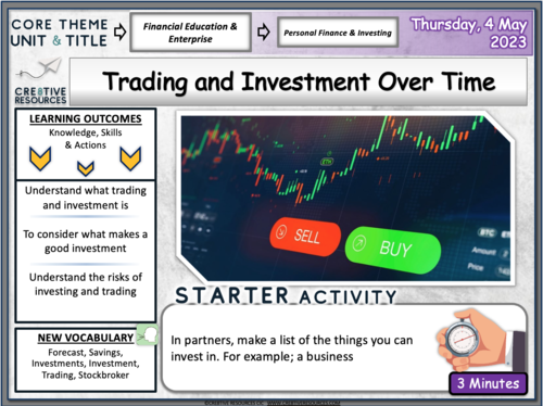 Trading and Investment - Finance Education | Teaching Resources