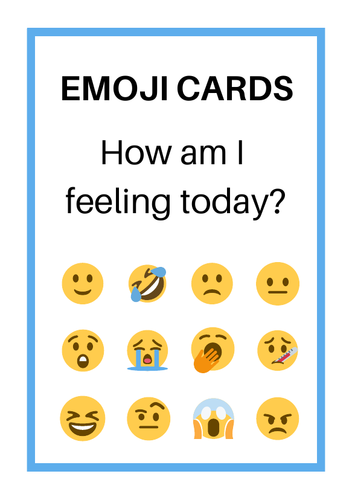 Emoji Emotion Cards Resource | Teaching Resources