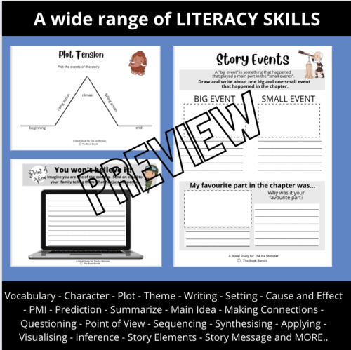 THE ICE MONSTER by David Walliams NOVEL STUDY and Reading Comprehension ...