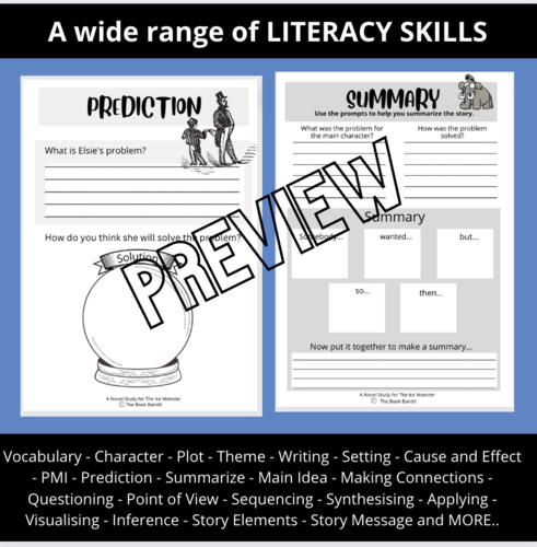 THE ICE MONSTER by David Walliams NOVEL STUDY and Reading Comprehension ...