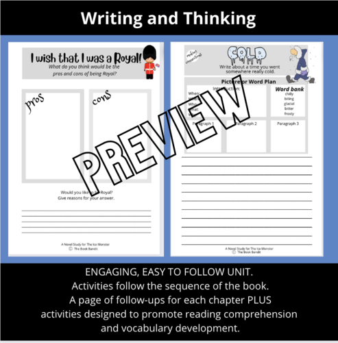 THE ICE MONSTER by David Walliams NOVEL STUDY and Reading Comprehension ...