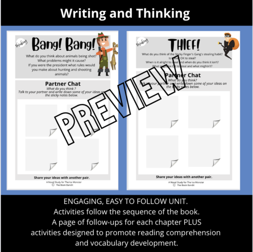 THE ICE MONSTER by David Walliams NOVEL STUDY and Reading Comprehension ...