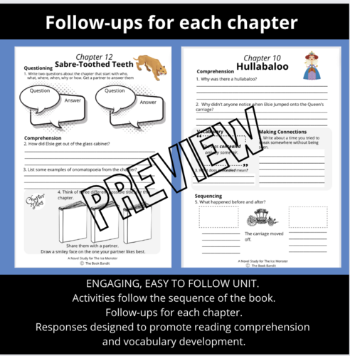 THE ICE MONSTER by David Walliams NOVEL STUDY and Reading Comprehension ...