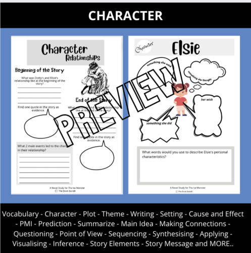 THE ICE MONSTER by David Walliams NOVEL STUDY and Reading Comprehension ...