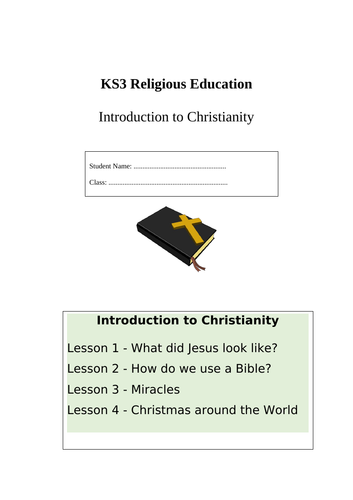 KS3 Religious Education Workbook - Intro to Christianity | Teaching ...