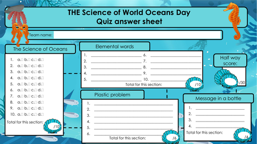 THE Ultimate Science of World Oceans Day Quiz | Teaching Resources