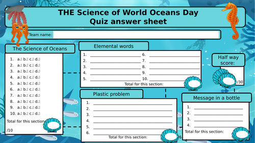 THE Ultimate Science of World Oceans Day Quiz | Teaching Resources