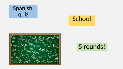 Spanish School Quiz | Teaching Resources