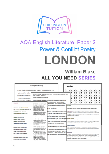 'London' by William Blake | Teaching Resources