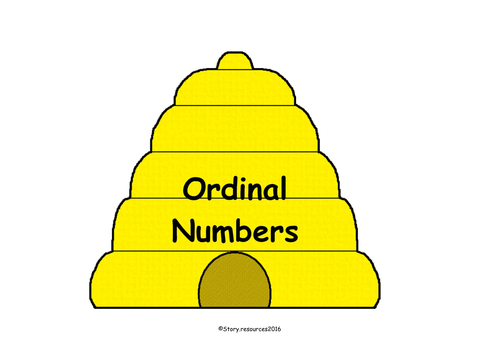 ORDINAL NUMBERS ON BUZZY BEES EYFS KS1 MATHS DISPLAY | Teaching Resources