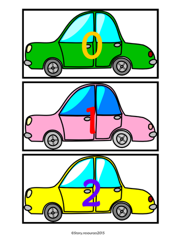 0 TO 20 CARS FLASH CARDS NUMBERS MATHS EYFS | Teaching Resources