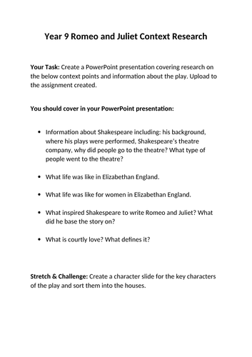 Romeo and Juliet Full SOW | Teaching Resources